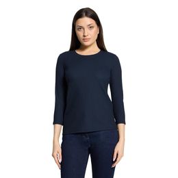 3/4-Arm-Shirt Betty Barclay "Damen mit Rundhalsausschnitt", Damen, Gr. 36, dunkelblau, Obermaterial: 98% Polyester, 2% Elasthan, tailliert normal, Rundhals, Shirts 3/4-Arm-Shirt