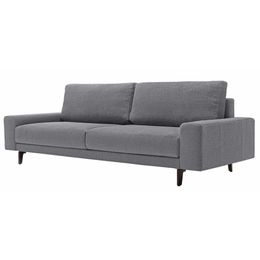3-Sitzer "CR.450, Designsofa, Loungesofa", schwarz (anthrazitgrau, schwarzgrau 064, 36), B:220cm H:85cm T:95cm, NaturLEDER OSKAR (echtes Rindsleder);Flachgewebe VICTORIA (41% Polyacryl 38% Polyester 21% Baumwolle), CREATION BY ROLF BENZ, Sofas, Armlehne breit niedrig, Alugussf&uuml;&szlig;e in umbragrau, Breite 220 cm