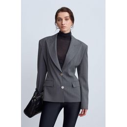 Taillierter Crepe-Blazer mit Schalkragen