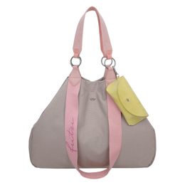 Henkeltasche Fritzi aus Preussen "Izzy", Damen, Gr. B/H/T: 16cm x 36cm x 50cm, beige, Baumwolle, unifarben, Taschen, aus veganen Materialien