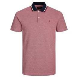 Jack & Jones Jack And Jones - Poloshirt f&uuml;r Herren, Regul&auml;r, kurz&auml;rmlig (Tomatenrot)