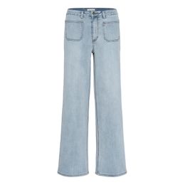 Regular-fit-Jeans Kaffe "Jeans KAbrook", Damen, Gr. 28, L&auml;nge 34, blau (light blau washed denim), Obermaterial: 75% Baumwolle CO. 13% Viskose CV. 10% Polyester PES. 2% Elasthan EL., Jeans