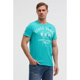 Rundhalsshirt CAMP DAVID, Jungen, Gr. XXL, island gr&uuml;n, Single Jersey, Material: 100% Baumwolle, bedruckt, regular fit normal, Rundhals, eingesetzt gerader Abschluss, Shirts Rundhalsshirt, aus Baumwolle