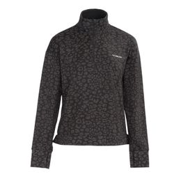 LA Gear - Sweatshirt f&uuml;r Damen, mit halbem Rei&szlig;verschluss (Schwarz)