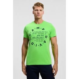 Rundhalsshirt CAMP DAVID, Jungen, Gr. 4XL, gr&uuml;n, Single Jersey, Material: 60% Polyester, 35% Baumwolle, 5% Elasthan, bedruckt, regular fit normal, Rundhals, eingesetzt gerader Abschluss, Shirts Rundhalsshirt, mit Necktape