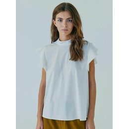 Funktionstop NORR "NORR Top Betty", Damen, Gr. 38, off, wei&szlig;, Obermaterial: 65% Baumwolle, 32% Polyamid, 3% Elasthan, Tops