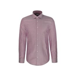 Businesshemd Seidensticker "Schwarze Rose", Herren, Gr. S (38), normale &Auml;rmell&auml;ngen, rosa (berry), 100% Baumwolle, Strukturmuster, slim fit, 2-Knopf-Manschette, Hemden, Slim 1/1 Kentkragen Struktur