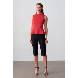 Figur betonte &auml;rmellose Peplum-Bluse