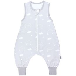Babyschlafsack TUPTAM "Schlafsack mit F&uuml;&szlig;en Babyschlafsack mit Beinen Unwattiert" Gr. 68, grau (wolken mit sternen und mond grau (clouds)), Schlafs&auml;cke, Baby, L: 74cm, Obermaterial: 100% Baumwolle CO., L:74cm