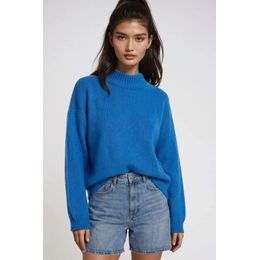 L&auml;ssiger Schnitt Rundhals Dickstrickpullover