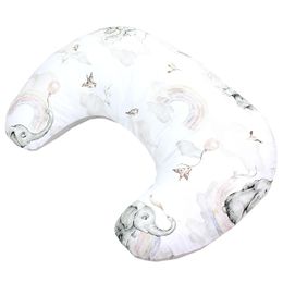 Stillkissen TUPTAM "Stillkissen Baby Stillkissen Klein mit Baumwoll-Bezug", Baby, bunt (elefanten, regenbogen), Obermaterial: 100% Baumwolle CO., Funktionskissen