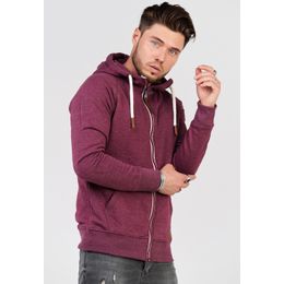 Kapuzensweatjacke Soulstar "Hoodie Weicher Kapuzenpullover Sweatshirt", Jungen, Gr. M, rot (weinrot), Obermaterial: 70% Baumwolle CO. 30% Polyester PES., Sweatjacken