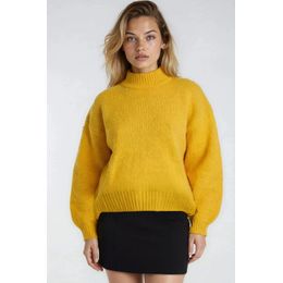 L&auml;ssiger Schnitt Rundhals Dickstrickpullover