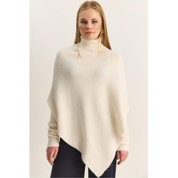 Oversized Rollkragen-Rippstrickpullover