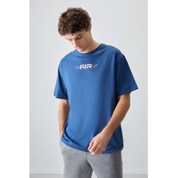 &Uuml;bergro&szlig;es Baumwoll-Logo-T-Shirt