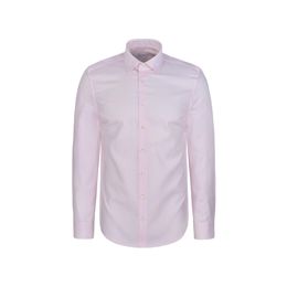Businesshemd Seidensticker "Schwarze Rose", Herren, Gr. S (38), normale &Auml;rmell&auml;ngen, ros&eacute;, 100% Baumwolle, bedruckt, slim fit, 2-Knopf-Manschette, Hemden, Slim 1/1 Kentkragen Druck