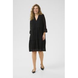 Cream Kleid A-shape black