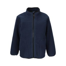 Fleecejacke ZIGZAG "Root", Kinder, Gr. 110, blau (dunkelblau, denim), 100% Polyester, unifarben, normal, ohne Ausschnitt, Jacken Fleecejacke, mit atmungsaktiver Eigenschaft