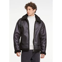 Hemdjacke LINDBERGH "Casual Jacke Oversize Fit", Herren, Gr. L, schwarz, Obermaterial: 100% Polyester, Jacken