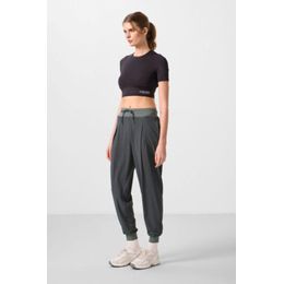 H&uuml;ftlange d&uuml;nne Jersey-Jogginghosen mit Tasche