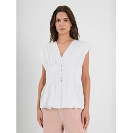 Funktionstop NORR "NORR Top Betty", Damen, Gr. 34, wei&szlig;, Obermaterial: 65% Baumwolle, 32% Polyamid, 3% Elasthan, Tops