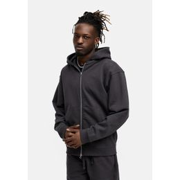 Kapuzensweatjacke DAILY COTTON "Daily Cotton Sweatjacke OVERSIZE ZIPPER-HOODIE", Jungen, Gr. S, grau (anthrazit), Obermaterial: 100% Baumwolle CO., Sweatjacken