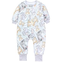 Babyschlafsack TUPTAM "Schlafsack mit F&uuml;&szlig;en Baby Schlafsack mit Beinen und &Auml;rmel ganzj&auml;hrig" Gr. 68, grau (safari), Schlafs&auml;cke, Baby, L: 74cm, Obermaterial: 100% Baumwolle CO., L:74cm