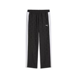 Sporthose Puma "T7 Trainingshose Herren", Herren, Gr. L, Normalgr&ouml;&szlig;en, schwarz-wei&szlig; (schwarz), Obermaterial: 100% Polyester. Einsatz: 100% Polyester. Seitentasche &ndash; Oben: 100% Polyester. Seitentasche &ndash; Unten: 100% Polyester, relaxed fit, Hosen Sporthose