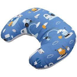 Stillkissen TUPTAM "Stillkissen Baby Stillkissen Klein mit Baumwoll-Bezug", Baby, blau (traktoren, regenb&ouml;gen, blau, grau), Obermaterial: 100% Baumwolle CO., Funktionskissen