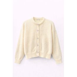 &Uuml;bergro&szlig;er Jacquard-Button-Cardigan
