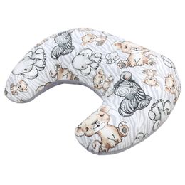 Stillkissen TUPTAM "Stillkissen Baby Stillkissen Klein mit Baumwoll-Bezug", Baby, braun (safari, grau), Obermaterial: 100% Baumwolle CO., Funktionskissen