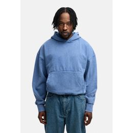 Hoodie DAILY COTTON "Daily Cotton Kapuzenpullover OVERSIZE HOODIE BOXY-FIT", Jungen, Gr. XS, blau (denim blau washed), Obermaterial: 100% Baumwolle CO., Sweatshirts Hoodie