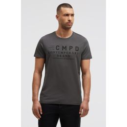 Rundhalsshirt CMPD, Jungen, Gr. M, pure anthra, Single Jersey, Material: 100% Baumwolle, bedruckt, regular fit normal, Rundhals, eingesetzt gerader Abschluss, Shirts Rundhalsshirt, aus Baumwolle