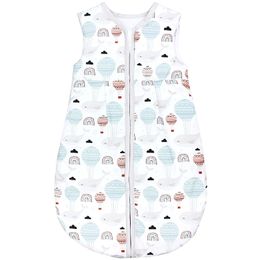 Babyschlafsack TUPTAM "Kugelschlafsack Baby Ganzjahres Schlafsack &Auml;rmellos Wattiert" Gr. 56, wei&szlig; (wal mit hei&szlig;luftballon), Schlafs&auml;cke, Baby, L: 62cm, Obermaterial: 100% Baumwolle CO., L:62cm
