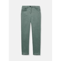Madeleine Mode Stoffhose MADELEINE "Hose Schlanke Hose in edlem Minimal-Jacquard", Damen, Gr. 36, N + K Gr, gr&uuml;n (hellmintgr&uuml;n, multicolor), Obermaterial: 99% Polyester PES. 1% Elasthan EL., Modern, Hosen Stoffhose