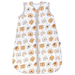 Babyschlafsack TUPTAM "Kugelschlafsack Baby Ganzjahres Schlafsack &Auml;rmellos Wattiert" Gr. 56, bunt (tiere, regenbogen), Schlafs&auml;cke, Baby, L: 62cm, Obermaterial: 100% Baumwolle CO., L:62cm