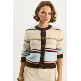 Gekn&ouml;pfter Rundhals-Cardigan