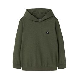 Kapuzensweatshirt name it "NKMVIMO LS SWEAT W HOOD BRU NOOS", Jungen, Gr. 116, gr&uuml;n (rifle gr&uuml;n), Sweatware, Obermaterial: 60% Baumwolle, 40% Polyester, unifarben, regular fit normal, Rundhals, Rippb&uuml;ndchen, Sweatshirts, Baumwollmischung, regular fit