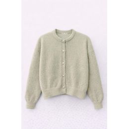 &Uuml;bergro&szlig;er Jacquard-Button-Cardigan
