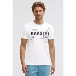 Rundhalsshirt Gaastra, Jungen, Gr. L, wei&szlig;, Single Jersey, Material: 100% Baumwolle, bedruckt, regular fit normal, Rundhals, eingesetzt gerader Abschluss, Shirts Rundhalsshirt, aus Baumwolle