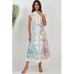 Blumen Tippet Maxi Kleid