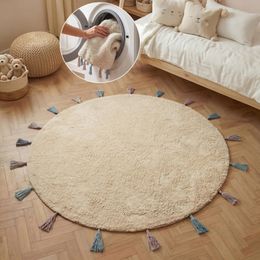 Kinderteppich Hanse Home "Sunna", beige (creme multifarben), H:10mm &Oslash;:160cm, Baumwolle, Teppiche, Kinderteppich, Waschbar, Handgemacht, Weich, Rutschfest, Spielteppich Kinderzimmer