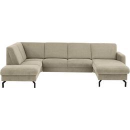 Wohnlandschaft DIE PLANBAR, asina beige, B:307cm H:88cm T:190cm, 94% Polyester, 6% Nylon, Sofas, Wohnlandschaft, Wahlweise mit Kopfst&uuml;tzen, Stauraum und motorischer Vorziehbank