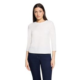 3/4-Arm-Shirt Betty Barclay "Damen mit Rundhalsausschnitt", Damen, Gr. 36, rohwei&szlig;, Obermaterial: 98% Polyester, 2% Elasthan, tailliert normal, Rundhals, Shirts 3/4-Arm-Shirt