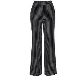 Stoffhose Alba Moda "Wideleg Hose Wideleg Hose in Streifenoptik", Damen, Gr. 34, N + K Gr, blau (marine), Obermaterial: 55% Cupro CUP. 45% Viskose CV., Modern, Hosen Stoffhose