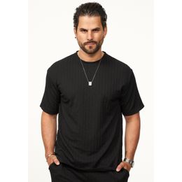 T-Shirt Carisma "Regular-Fit Kurzarm Shirt mit Crew-Neck", Jungen, Gr. M, schwarz, Obermaterial: 95% Polyester PES. 5% Elasthan EL., Rundhals, Shirts T-Shirt, Kurzarm Shirt mit Crew-Neck Ausschnitt im Regular-Fit
