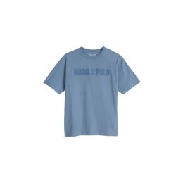 Marc O'Polo T-Shirt MARC O'POLO "aus reiner Bio-Baumwolle", Jungen, Gr. 152, blau (blau ease), Obermaterial: 100% Baumwolle, unifarben, regular fit, Rundhals, normaler Saum, Shirts T-Shirt