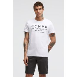 Rundhalsshirt CMPD, Jungen, Gr. 3XL, wei&szlig;, Single Jersey, Material: 100% Baumwolle, bedruckt, regular fit normal, Rundhals, eingesetzt gerader Abschluss, Shirts Rundhalsshirt, aus Baumwolle