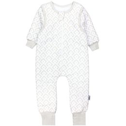 Babyschlafsack TUPTAM "Schlafsack mit F&uuml;&szlig;en Baby Schlafsack mit Beinen und &Auml;rmel ganzj&auml;hrig" Gr. 104, grau (raute beige wei&szlig;), Schlafs&auml;cke, Baby, L: 110cm, Obermaterial: 100% Baumwolle CO., L:110cm