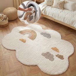 Kinderteppich Hanse Home "Willy", beige (creme multifarben), B:140cm H:10mm L:200cm, Baumwolle, Teppiche, Kinderteppich, Waschbar, Handgemacht, Weich, Rutschfest, Spielteppich Kinderzimmer